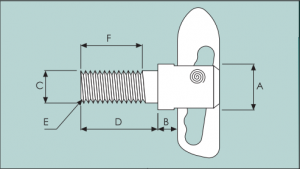 Anti Luce fastener, weld on. (anti1) - Trailerspares.ie